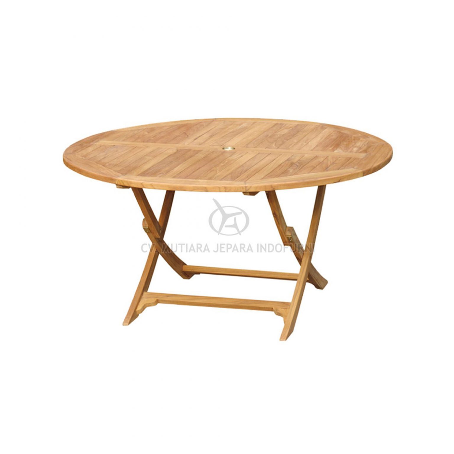 Round Easy Fold Table 150CM - Indonesia Furniture: Premium Teak for Export